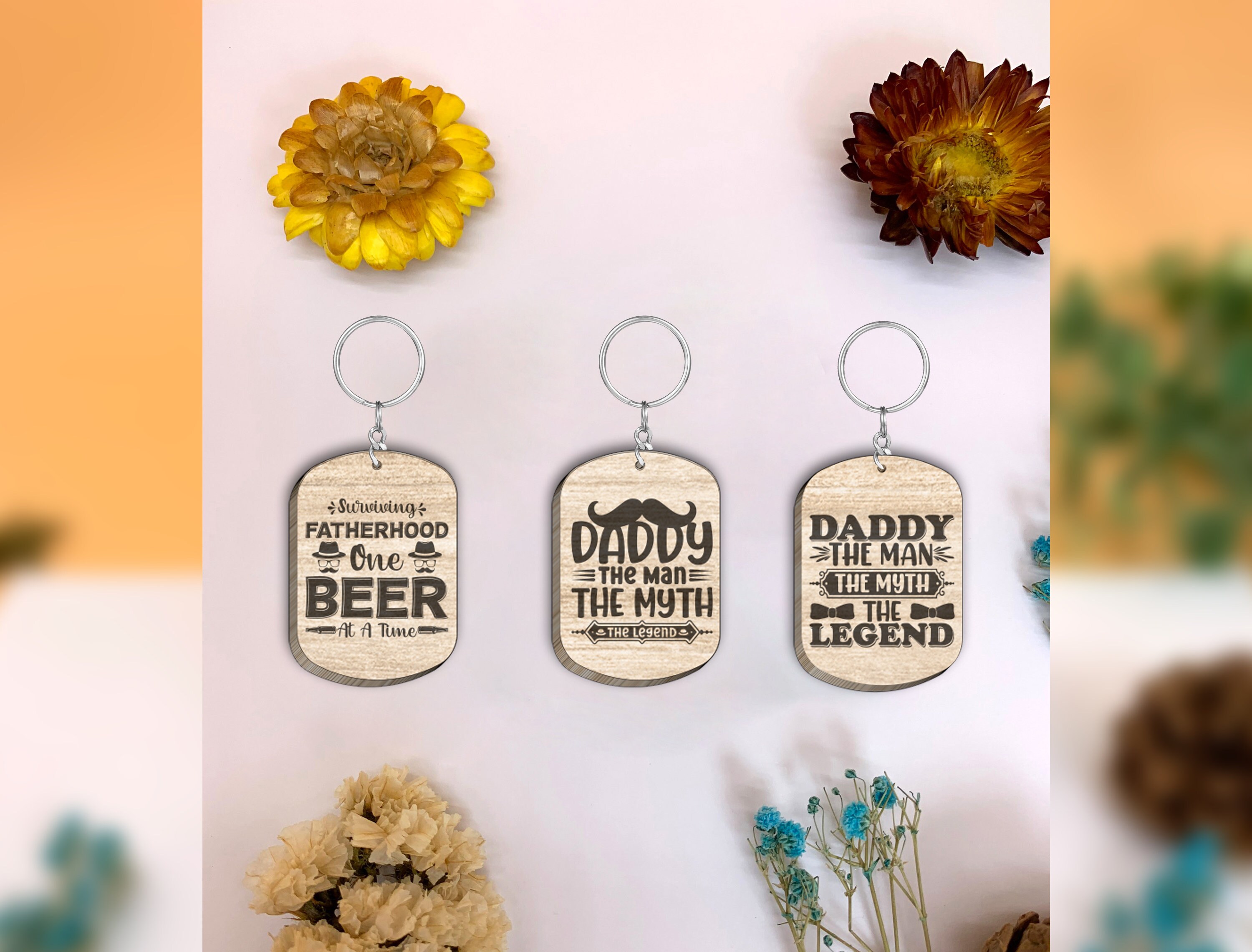 Bundle 20 Fathers Day Keychain Bundle SVG Dad Keychain SVG - Etsy