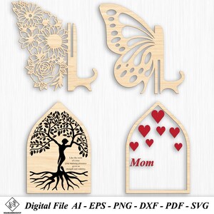 Mothers Day Gift Family Tree Sign Svg, Mother Day Sign, Wooden Family ...