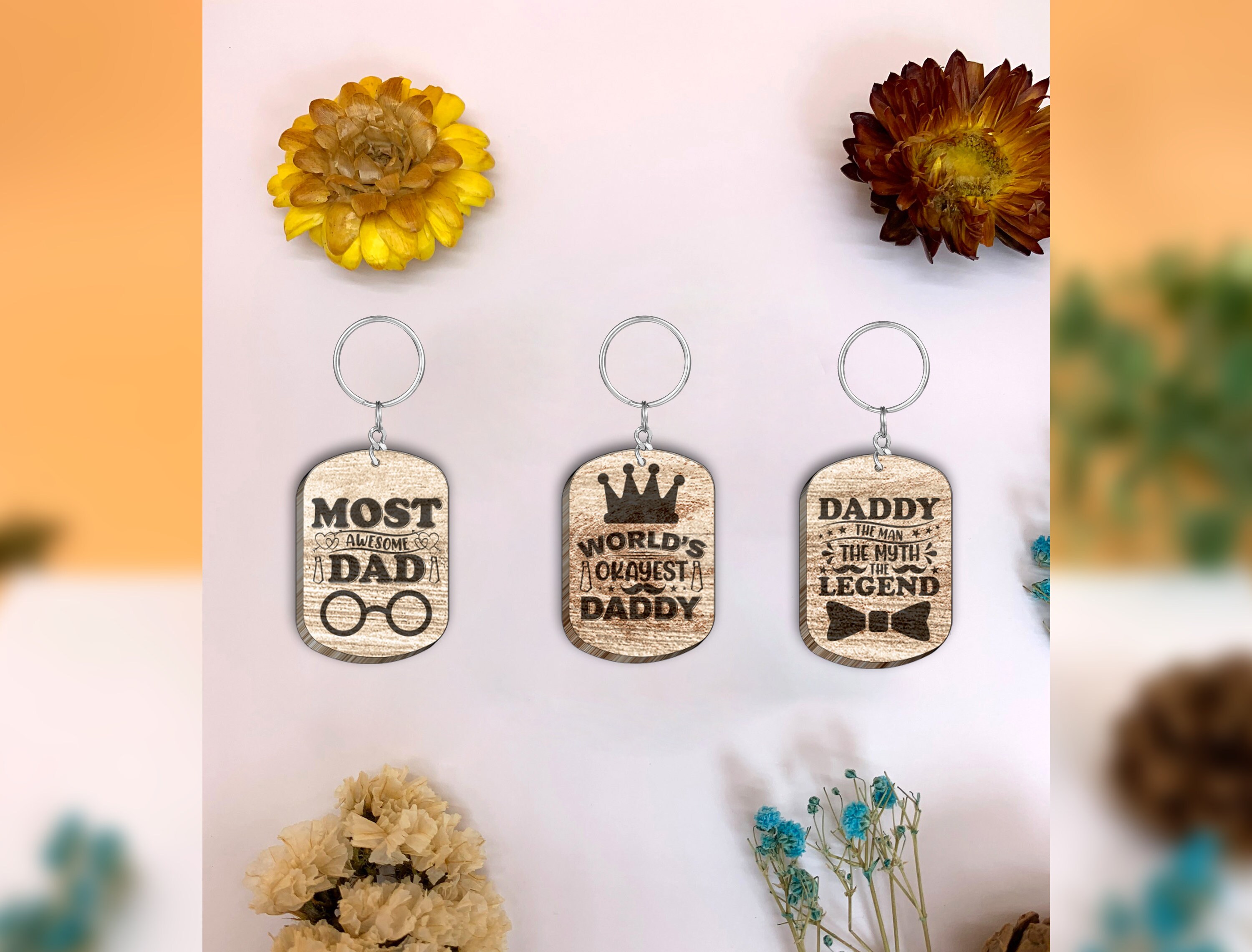 Bundle 20 Fathers Day Keychain Bundle SVG Dad Keychain SVG - Etsy