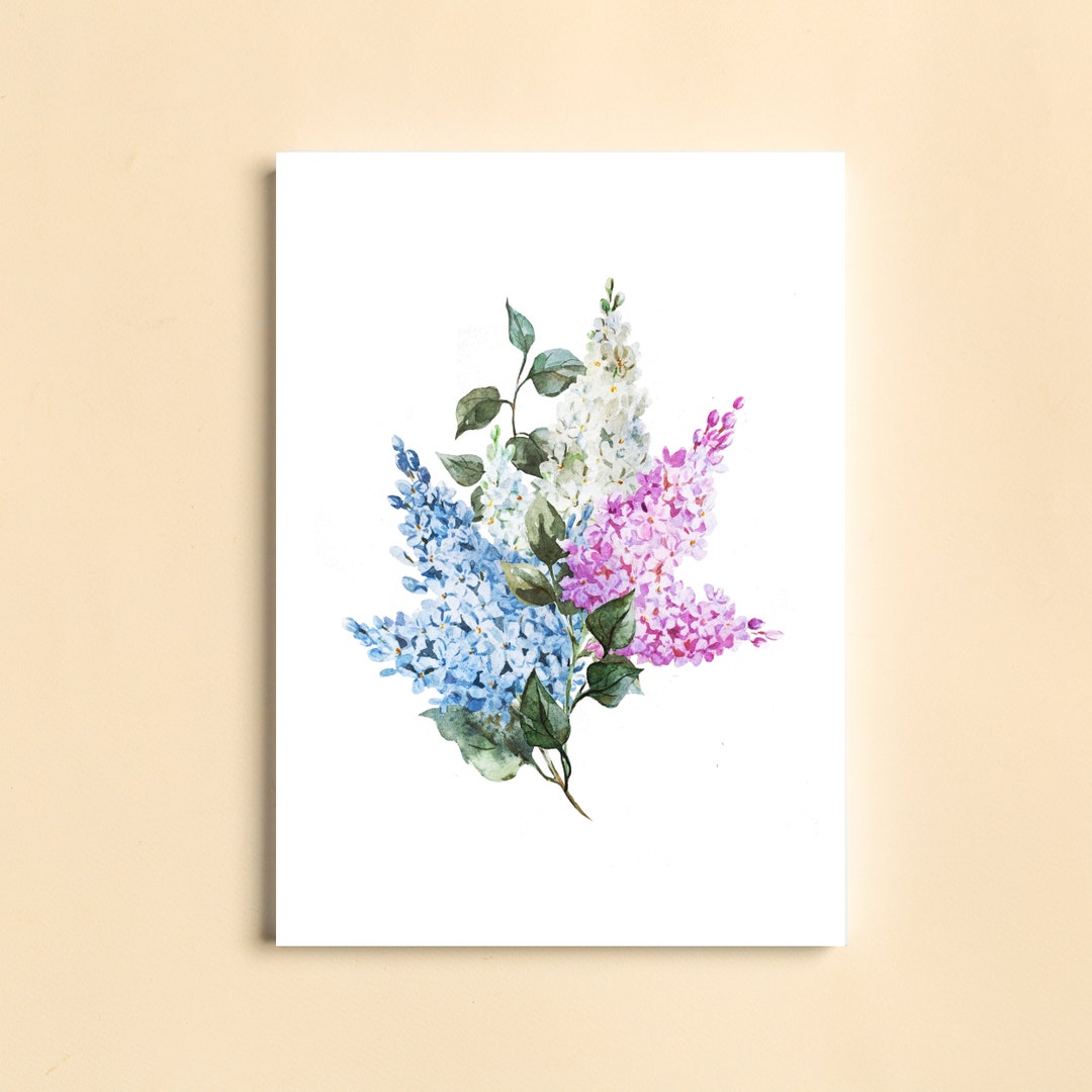 Lilac Botanical Art Print, Home Flower Decor, Spring Gallery Wall Art ...