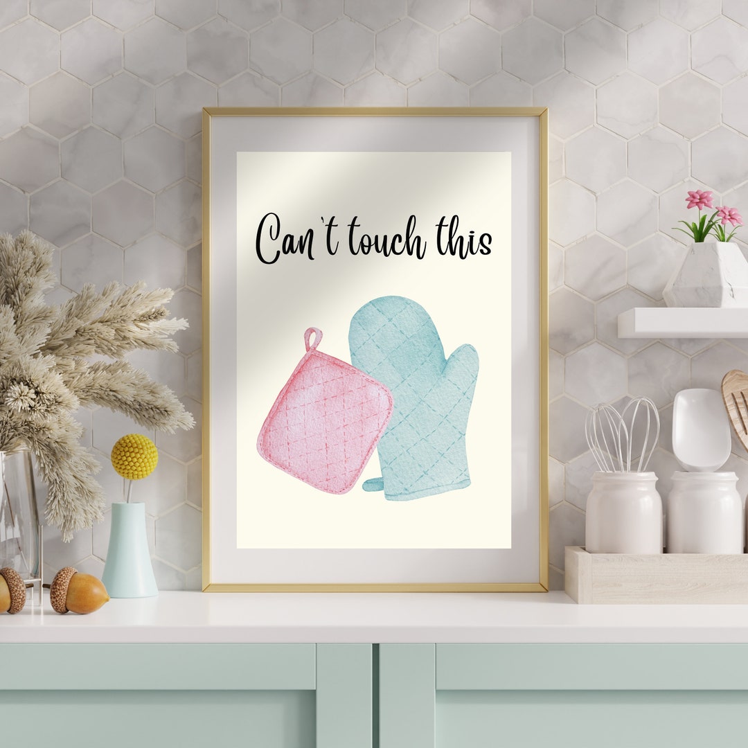 Funny Kitchen Poster, Printable Oven Mitt Digital Print, Housewarming ...