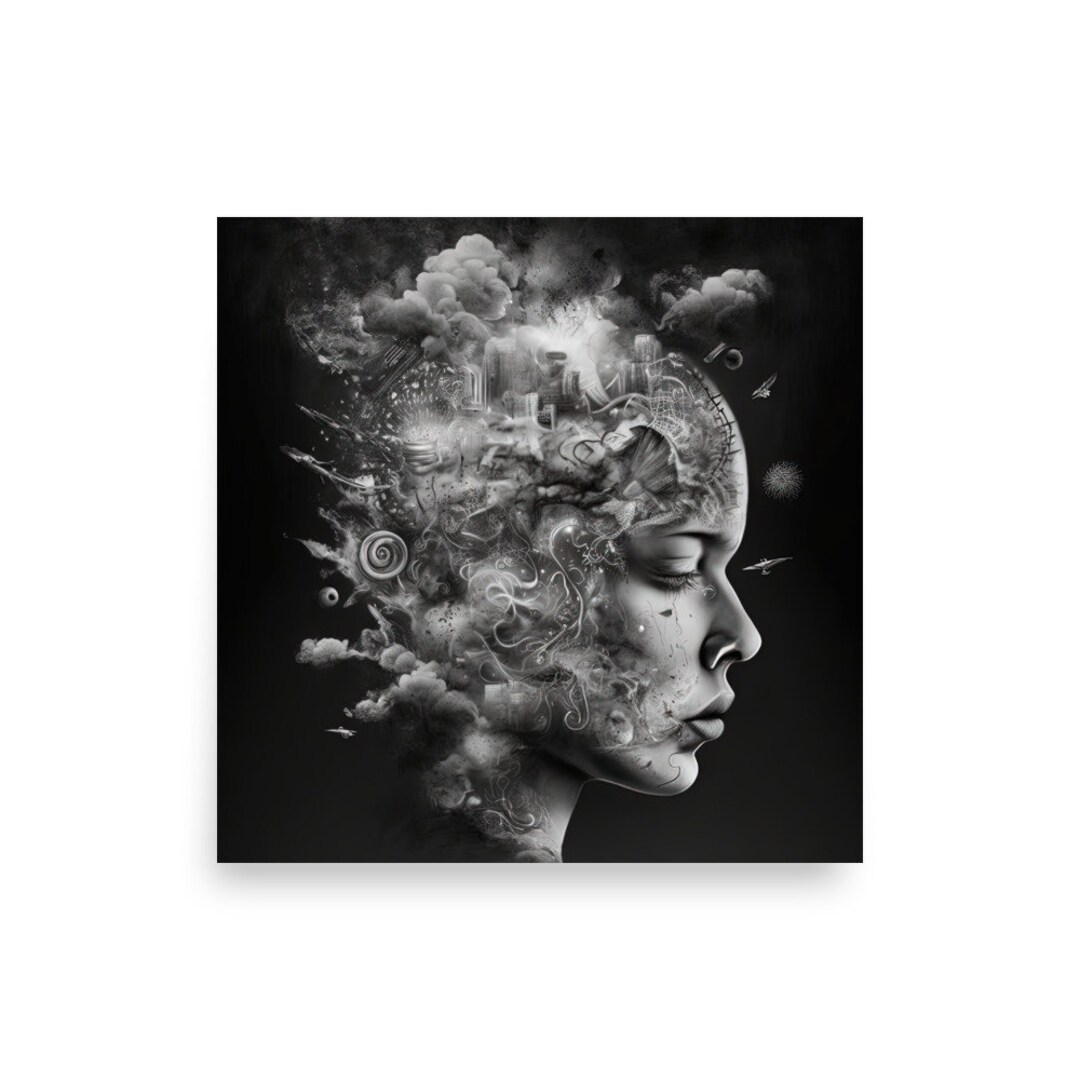 ADHD Fine Art Print: 'the Hyperactive Mind' - Neurodivergent Decor for ...