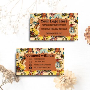Business Card Template Western | Canva Business Card Design | Editable ...