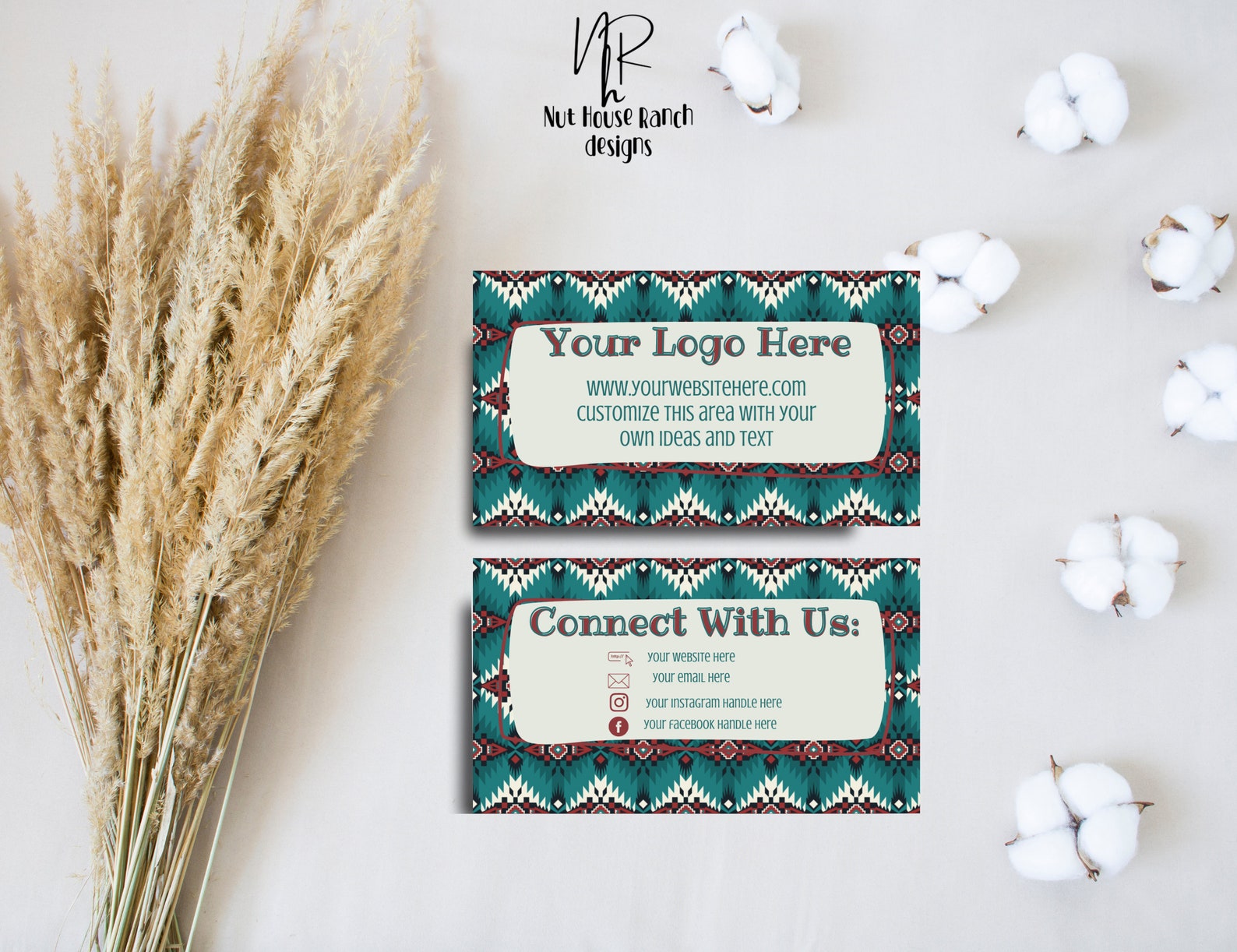 Aztec Business Card Template | Canva Business Card Design | Editable ...