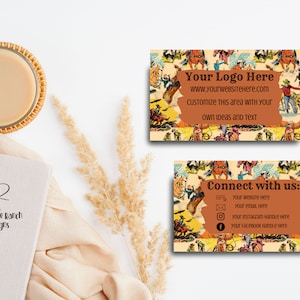 Business Card Template Western | Canva Business Card Design | Editable ...