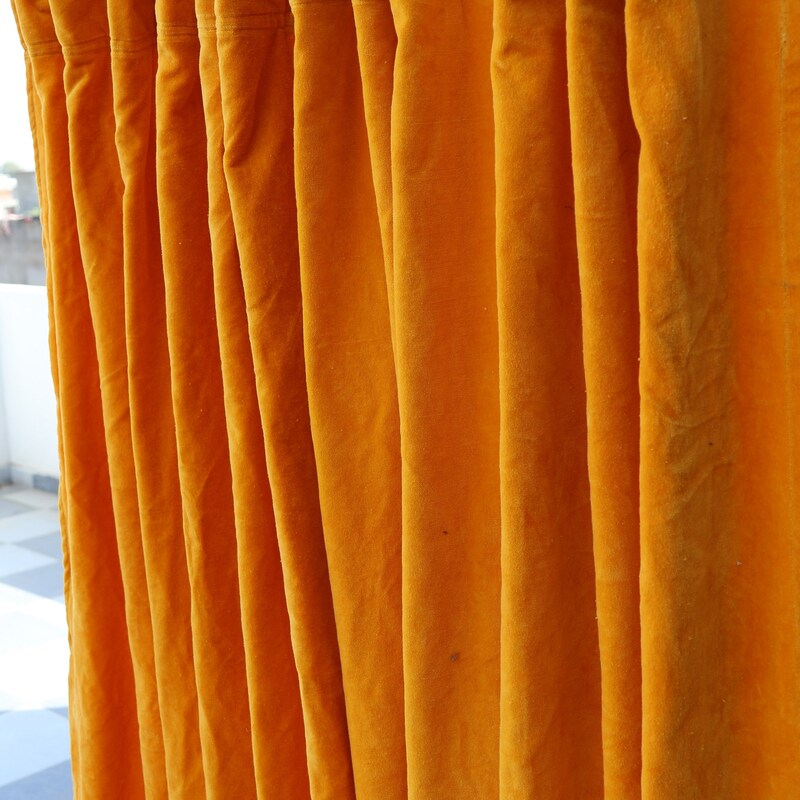 Mustard Curtains - Etsy UK
