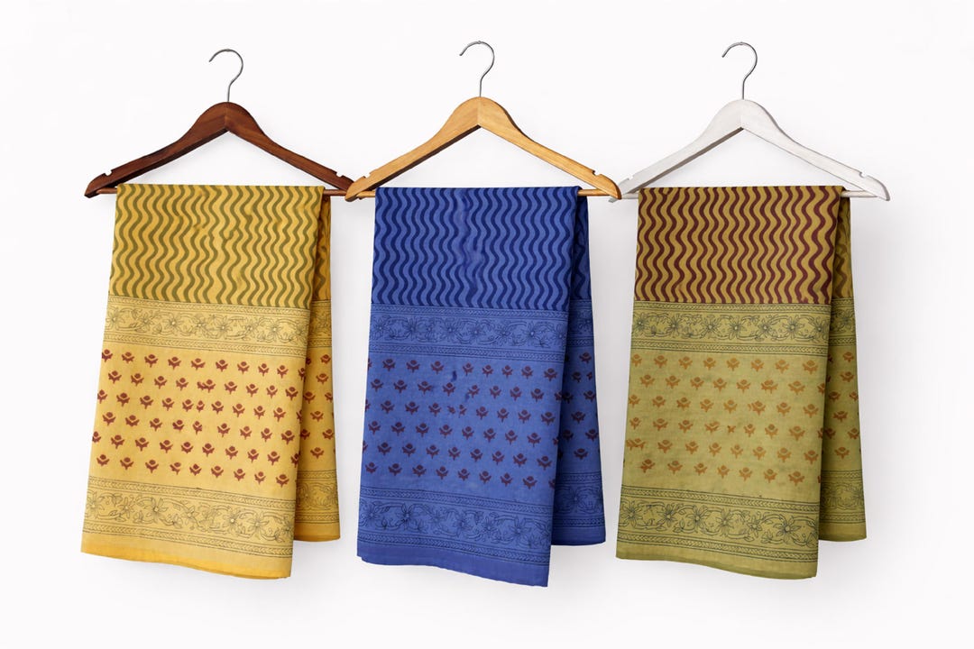 Wholesale Lot Cotton Beach Sarong Indian Hand Block Print Bagru Scarf ...
