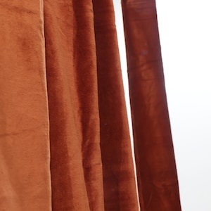 Rust Velvet Curtains Window Living Room Velvet Curtain Natural Velvet ...