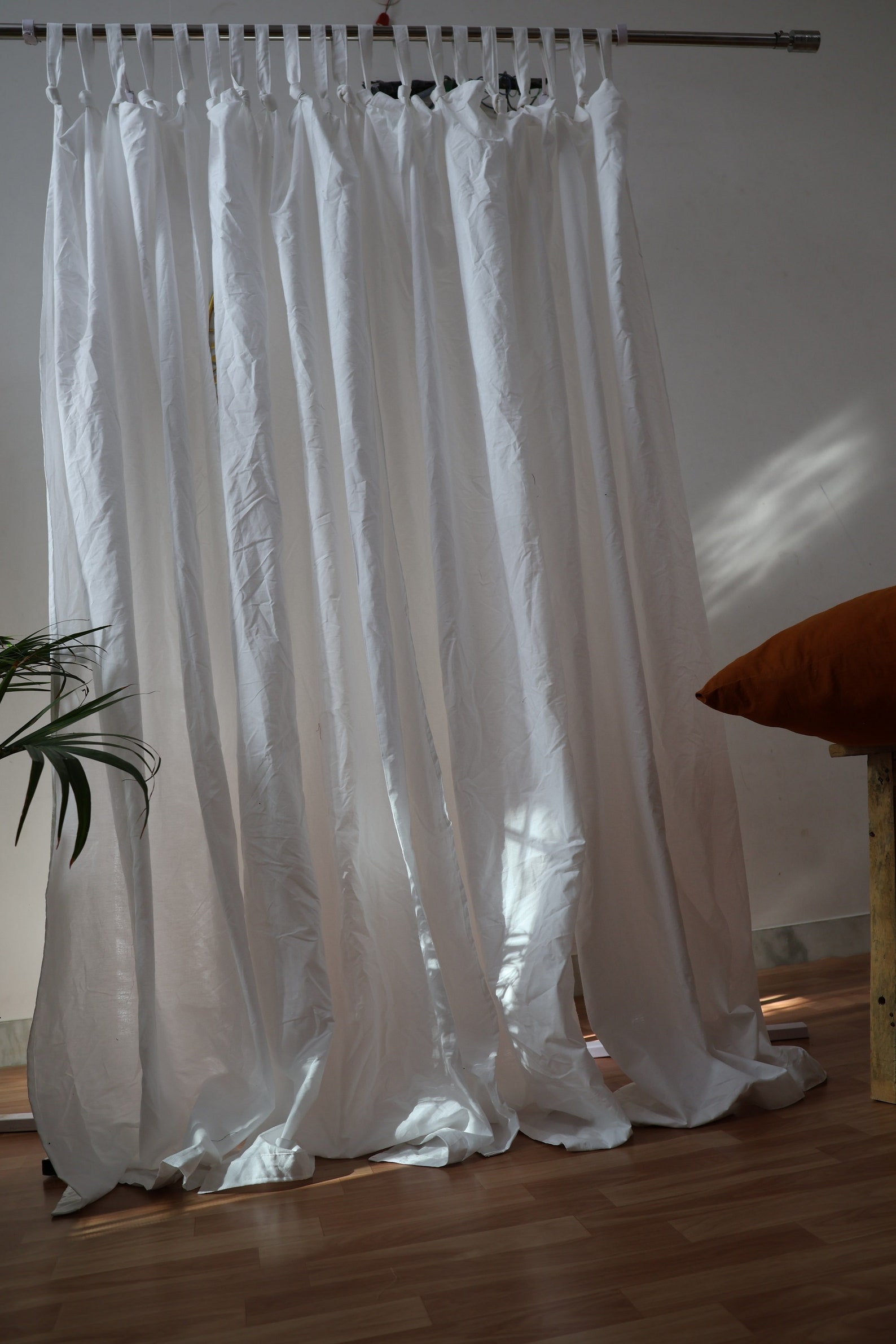 White Cotton Curtains Boho Curtains Window Curtain 2 Panels - Etsy