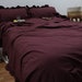 Maroon Ruffled Cotton Duvet Stonewashed Comforter Cover Natural Duvet ...