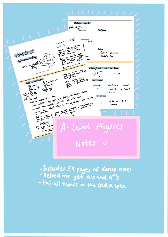 A-level PHYSICS OCR A Revision Notes A A 59 Pages - Etsy