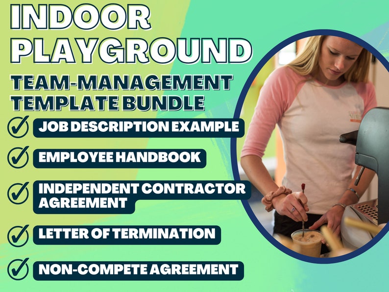 Play Cafe Employee Handbook Template Bundle (canva Editable) - Etsy
