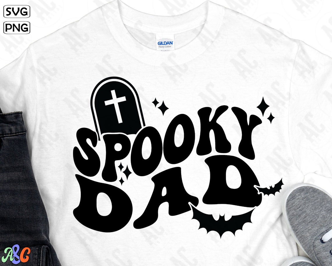 Spooky Dad Svg, Spooky Dad Png, Halloween Svg, Halloween Png, Retro ...