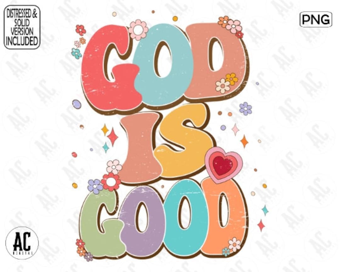God is Good Retro Png, Boho Jesus Love, Easter Groovy Png, Retro ...