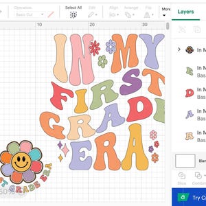 Groovy in My First Grade Era Svg Png, Retro Back to School Sublimation ...