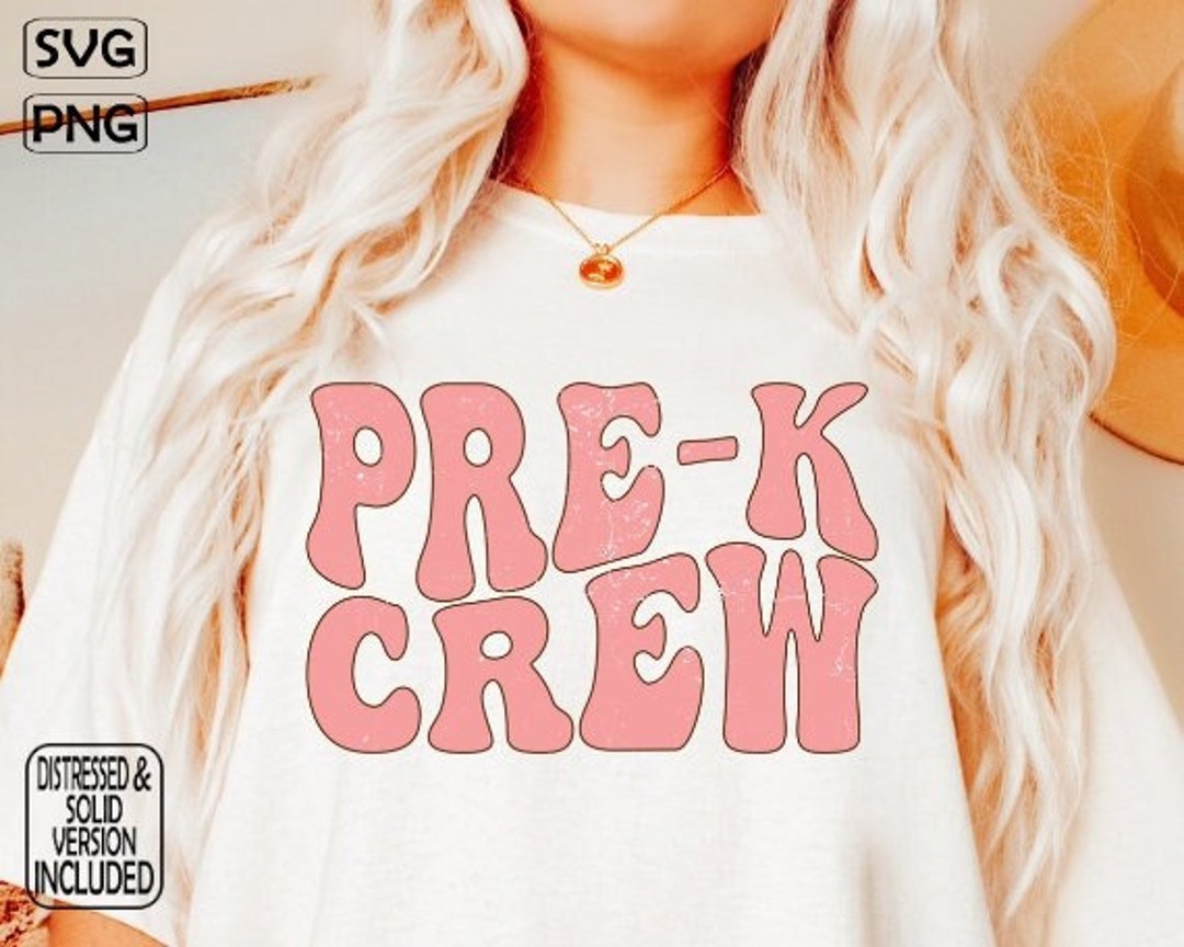 Groovy Pre-k Crew Svg, Retro Pre-k Crew Png, Preschool Svg, Preschool ...