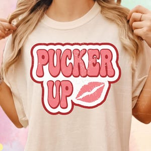 Pucker up Svg, Pucker up Png, Lips Svg, Valentines Svg, Retro Pucker up ...