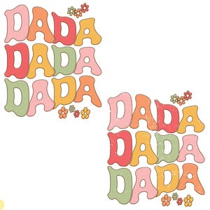 Dada Svg, Dada Png, Groovy Dada Svg, Retro Dada Sublimation Design ...