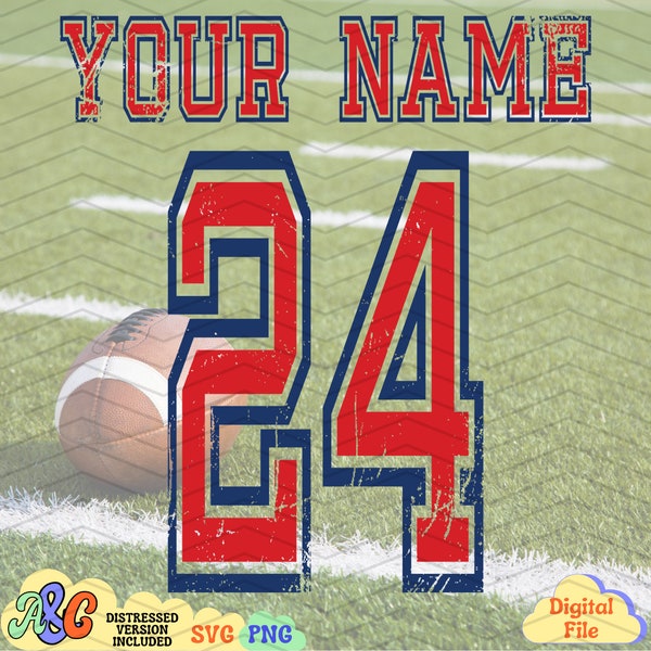Jersey Name and Number Template - Etsy