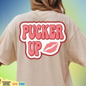 Pucker up Svg, Pucker up Png, Lips Svg, Valentines Svg, Retro Pucker up ...