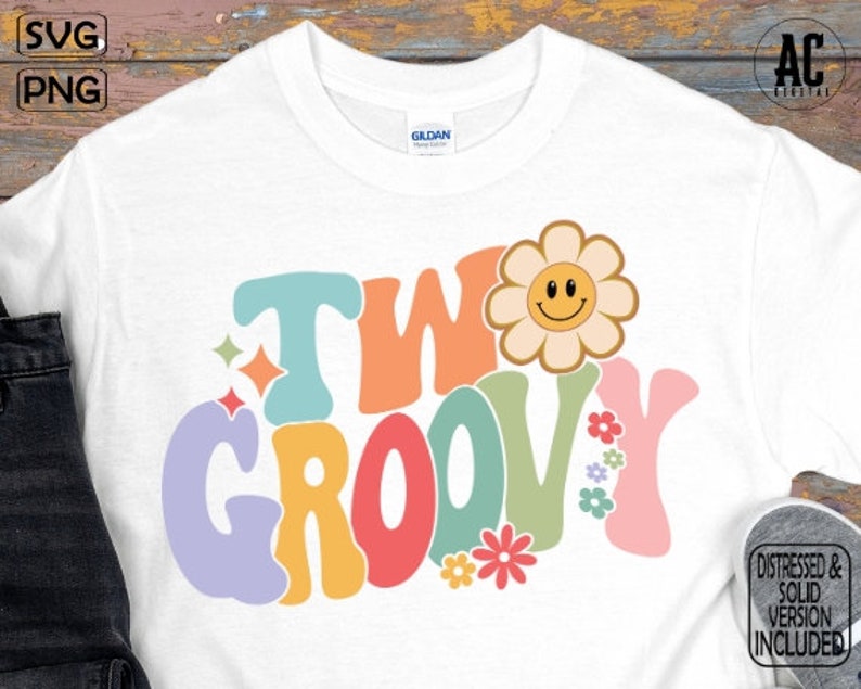 Two Groovy Png Two Groovy Shirt Svg Girls Birthday Png - Etsy