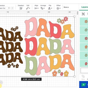 Dada Svg, Dada Png, Groovy Dada Svg, Retro Dada Sublimation Design ...