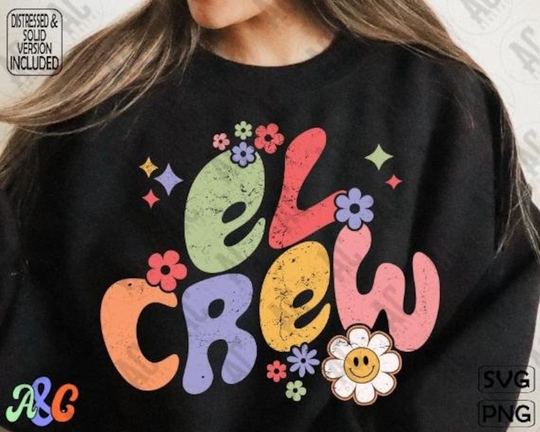 Retro Early Learners Crew Svg, Groovy Early Learners Crew Png, Teacher ...