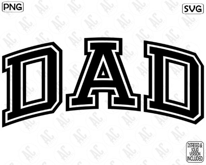 Dad Svg, Dad Png, Vintage Varsity Dad Svg Cut File, Retro Dad ...