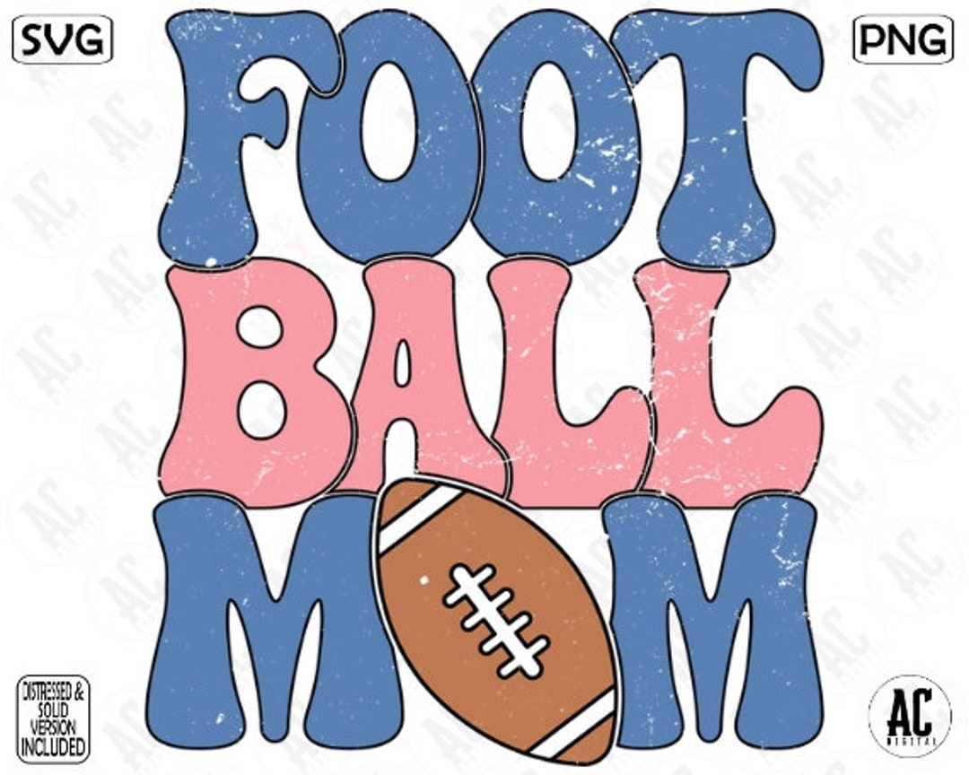 Groovy Football Mom Png, Football Mom Svg, Retro Football Png, Sports ...
