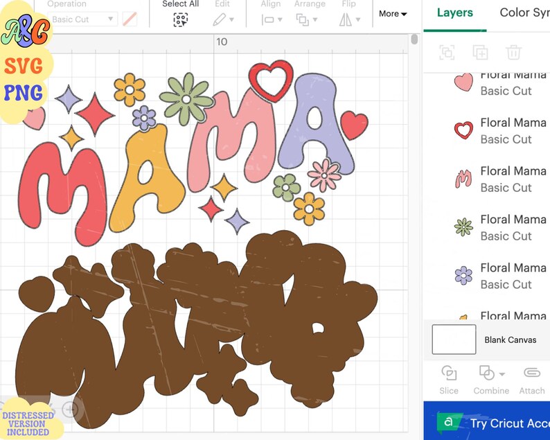 Floral Mama Png, Floral Mama Svg, Mama Flowers Png, Retro Mama Svg ...