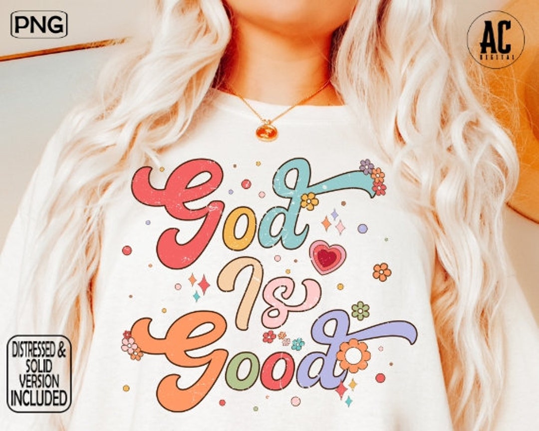 God is Good Png, Boho Jesus Love, Easter Groovy Png, Retro Christian ...