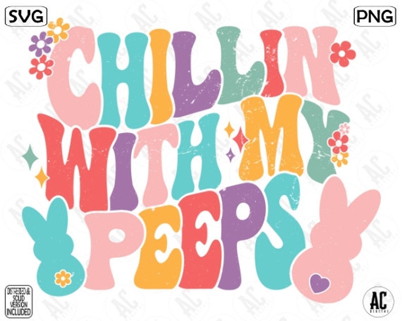 Chillin With My Peeps Svg Peep Squad Svg Easter Svg Files - Etsy