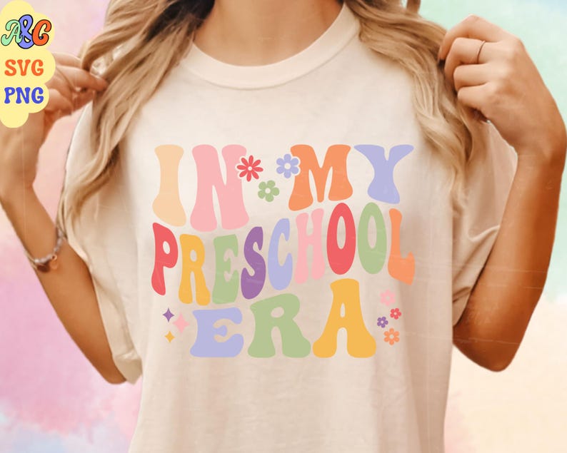 Groovy in My Preschool Era Svg ,kids Tee Svg, Back to School Png ...