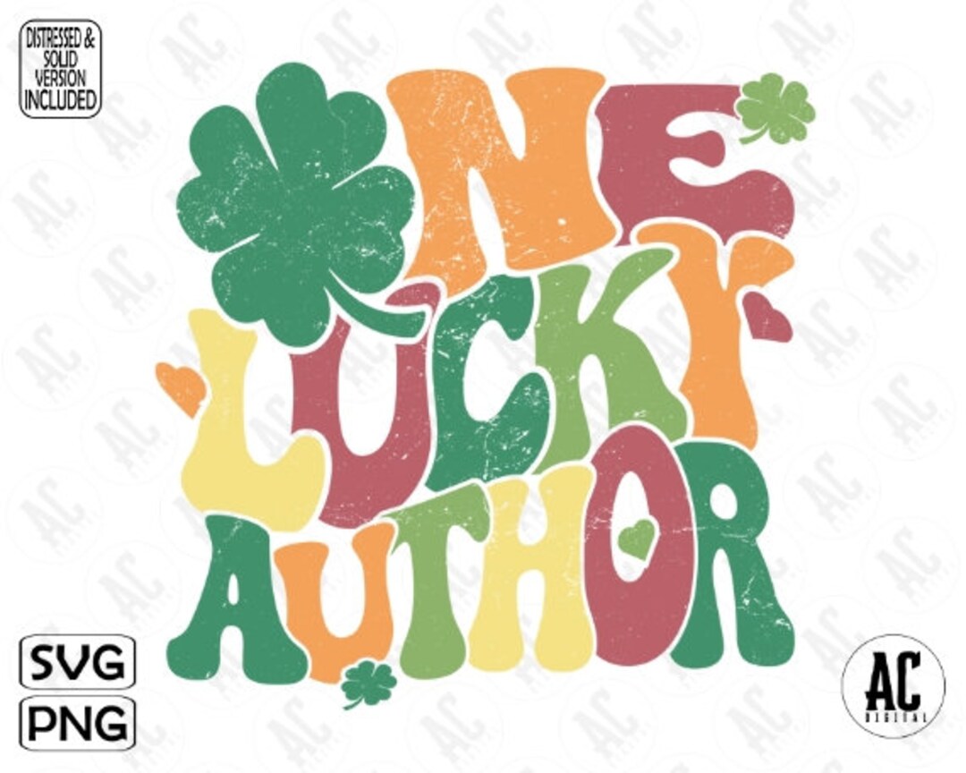 One Lucky Author Png & Svg, Author Svg, Writer Svg, British Author Book ...