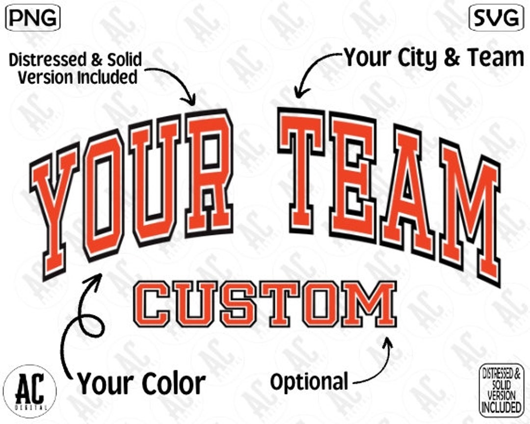 Custom Football Team Varsity Png, Personalize School Team, Sport Svg ...