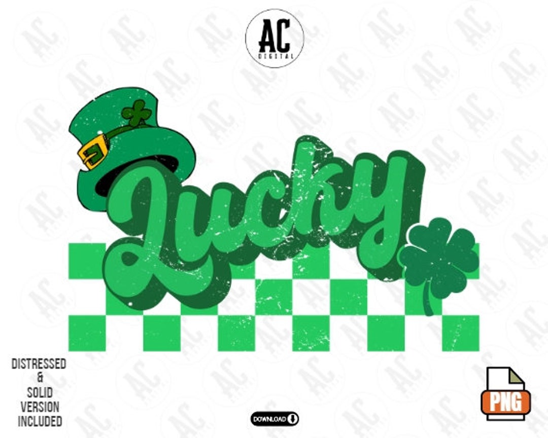 Lucky Retro Png Lucky Png Feelin Lucky Png St Pattys Vibes - Etsy