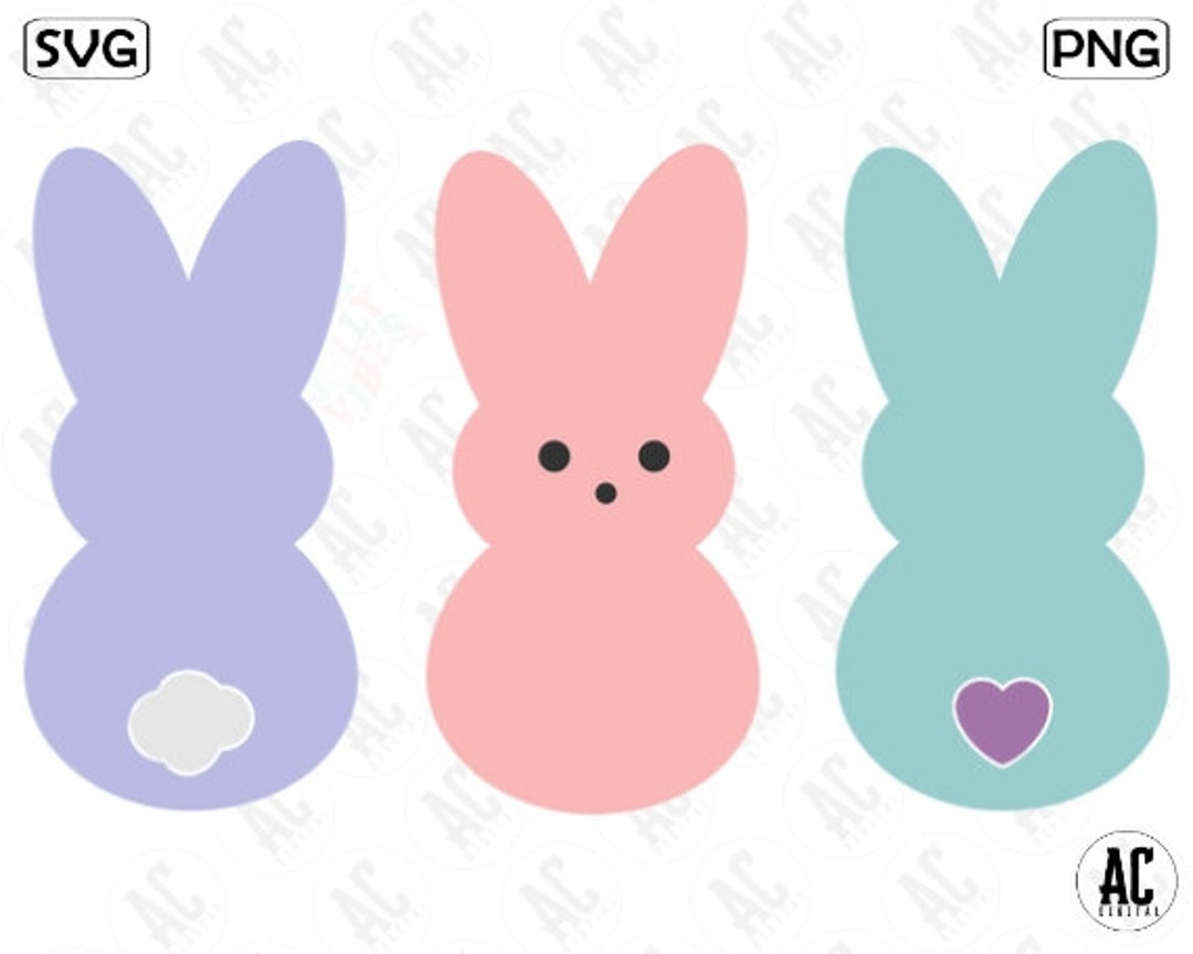 Easter Marshmallow Bunny Peep Svg, Marshmallow Peep, Chick Peep Chillin ...
