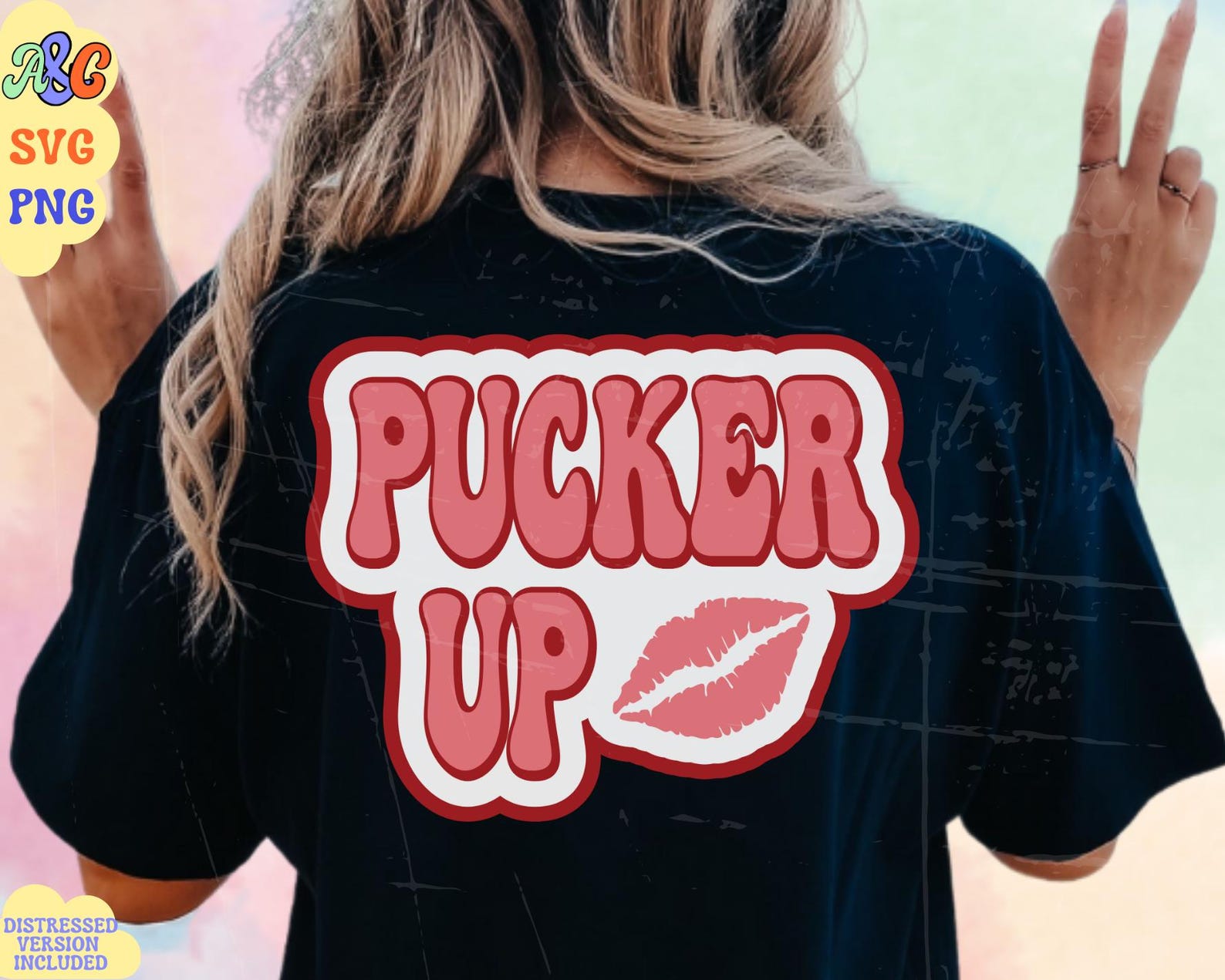 Pucker up Svg, Pucker up Png, Lips Svg, Valentines Svg, Retro Pucker up ...