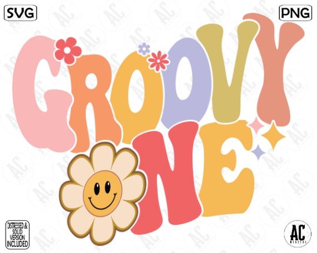 Groovy One Png Groovy One Svg Retro Groovy One Design - Etsy