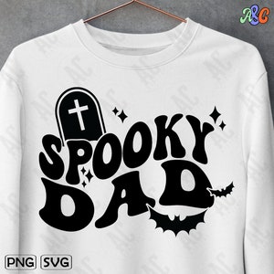 Spooky Dad Svg, Spooky Dad Png, Halloween Svg, Halloween Png, Retro ...