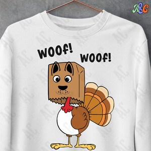 Funny Turkey Dog Thanksgiving Png, Woof Turkey SVG, Dog Turkey PNG ...