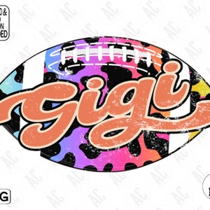 Football Gigi Leopard Sublimation Design Png, Football Granny Png ...