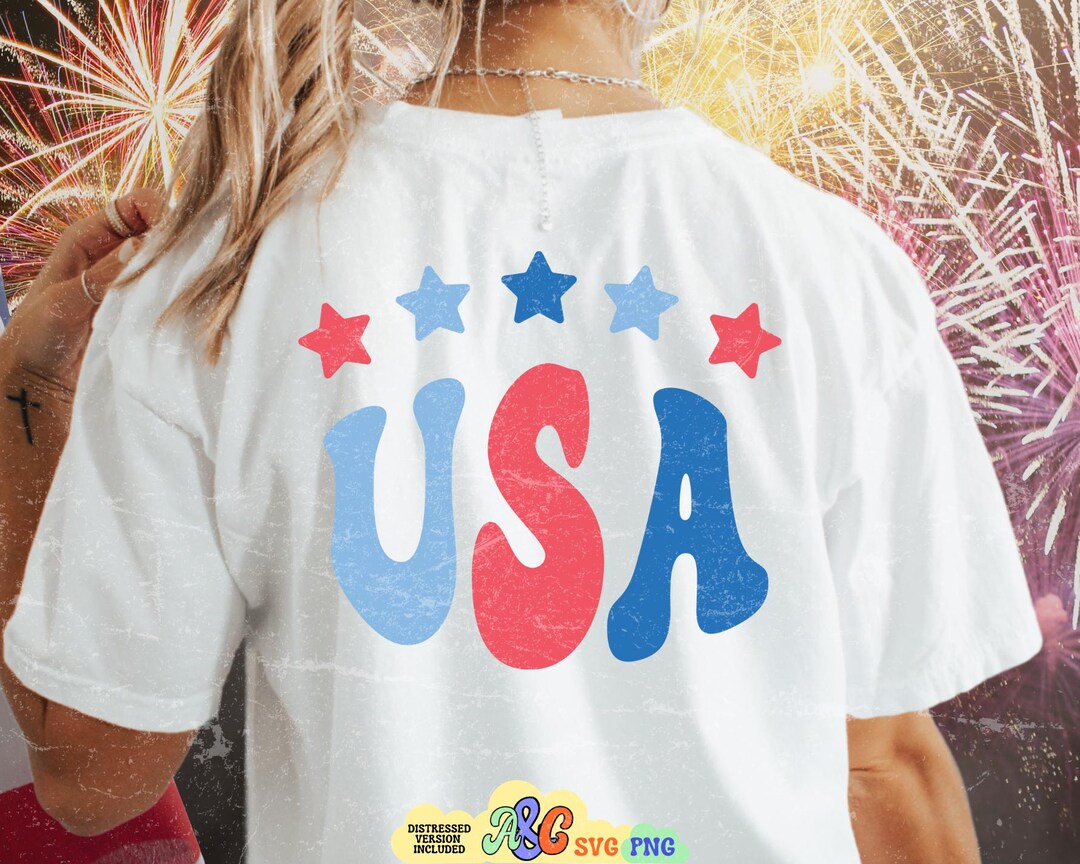 Retro USA Svg Png Design, Fourth of July Svg, USA Flag Svg, America Svg ...