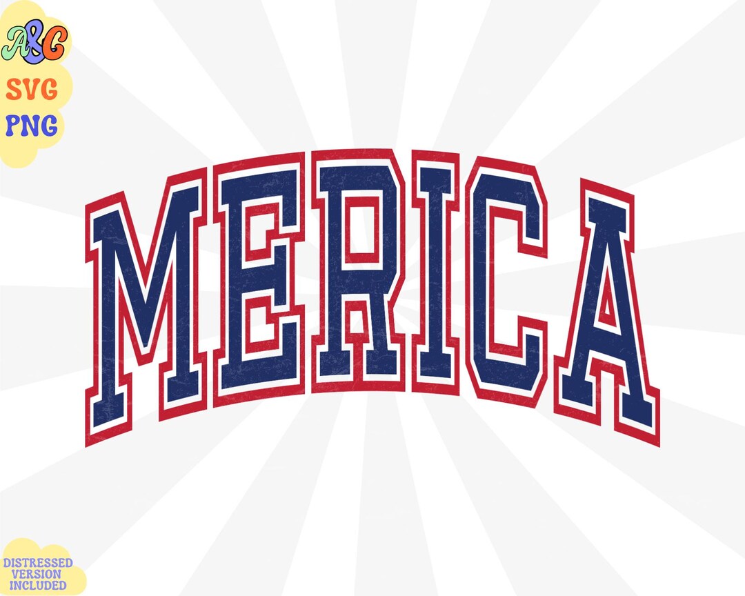 Merica Svg, Merica Png, Vintage Merica Svg, America Svg, Varsity ...