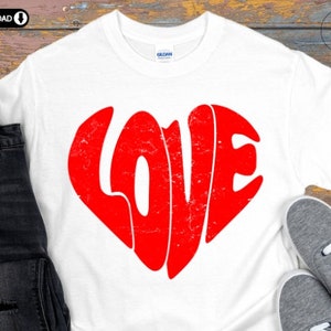 Retro Love Heart SVG, Retro Love Heart PNG, Retro Heart Svg, Love Heart ...