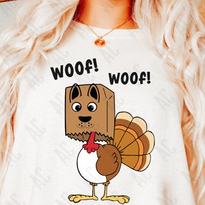 Funny Turkey Dog Thanksgiving Png, Woof Turkey SVG, Dog Turkey PNG ...