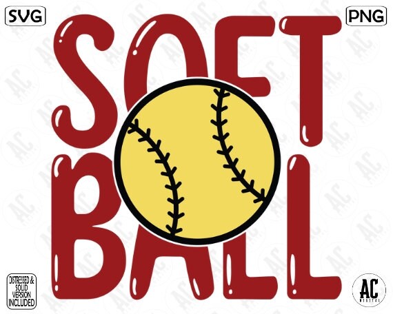 Retro Softball Png Softball Svg Softball Vibes Svg Softball - Etsy