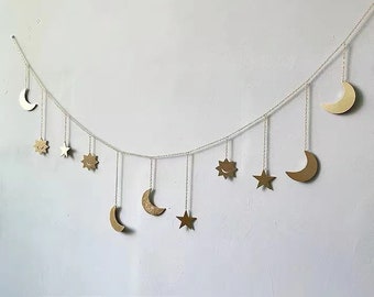 Gold Moon Phase Garland - Etsy