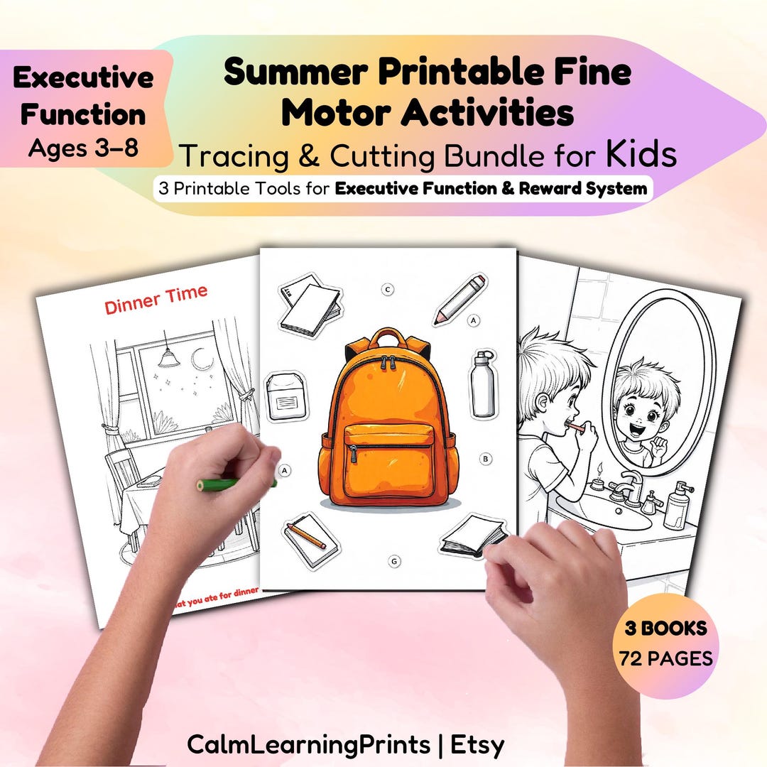 Summer Fine Motor Skills Printable | Executive Function Bundle ...