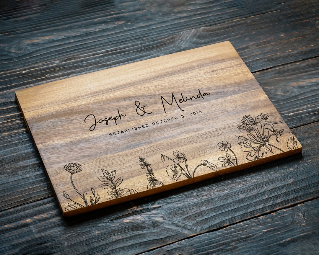 Laser Engraved Cutting Boards, 7th Anniversary Gift for Men ...